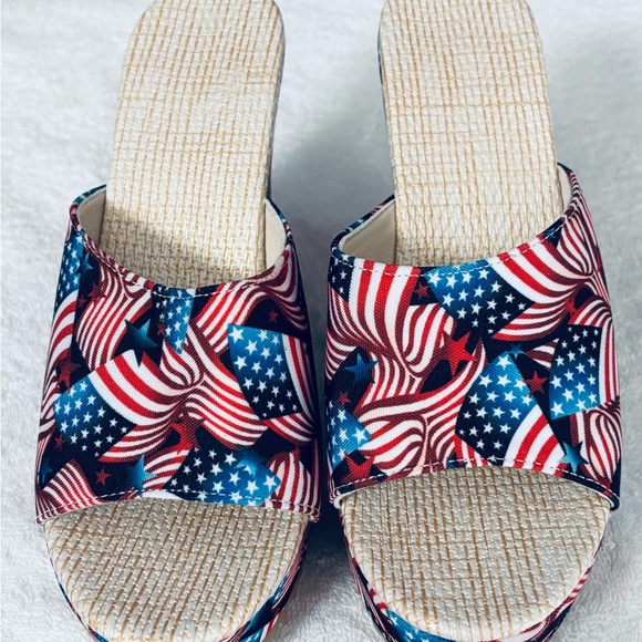ANYTHING BUT MONDAY | Shoes | Patriotic Wedge | Poshmark